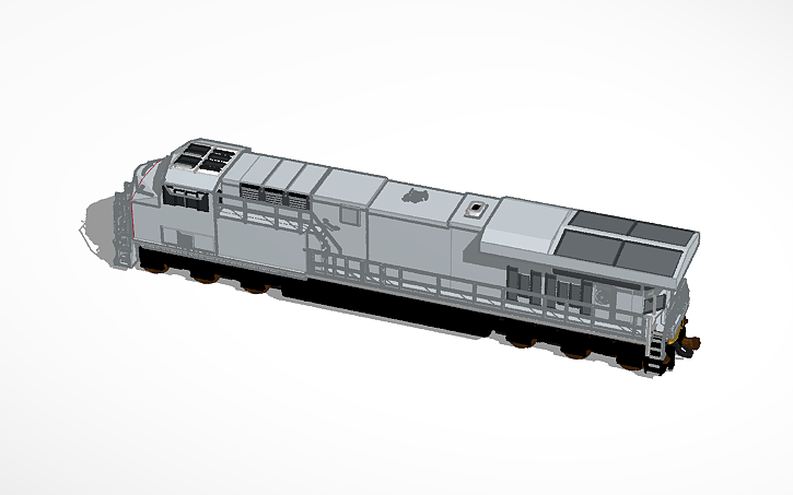 3D design Unpainted GE ES44ACi - Tinkercad