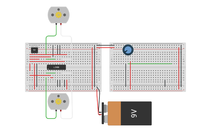 Circuit Design H Bridge Tinkercad