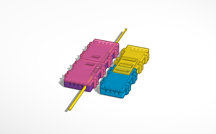 3D design JST Dupont Wire 4 & 5 pins Connectors cases - Tinkercad