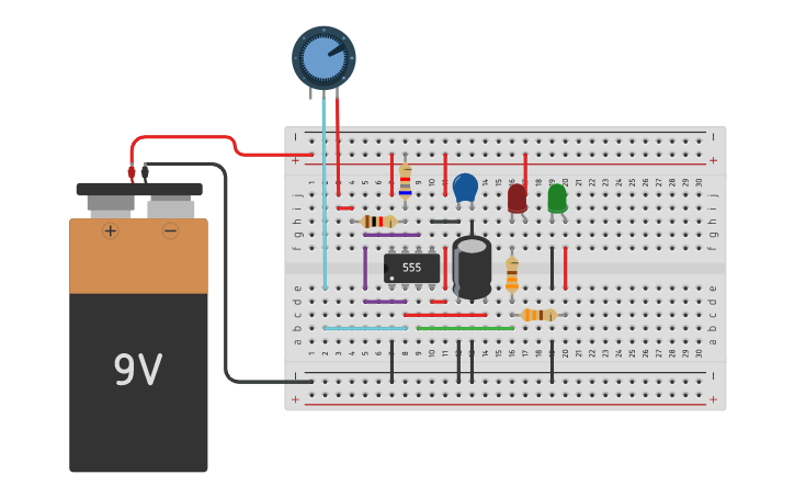 Circuit Design 555 Tinkercad