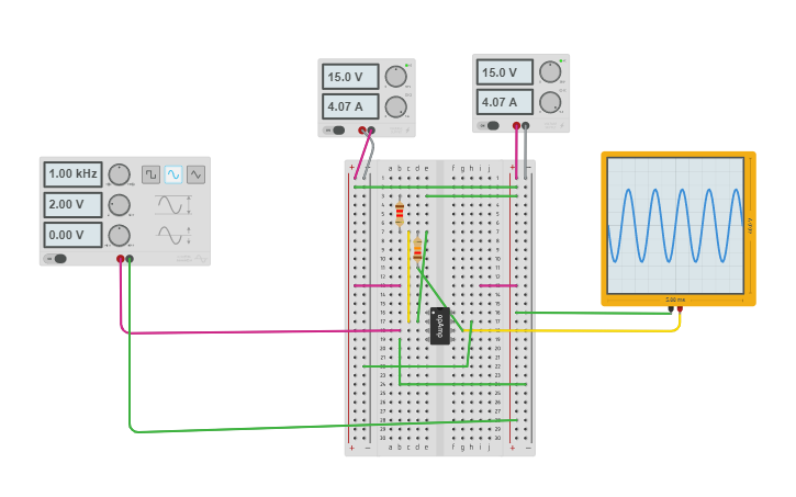 Circuit design Copy of non-inverting op amp | Tinkercad