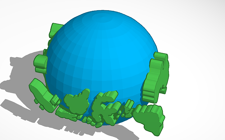 3D design earth - Tinkercad