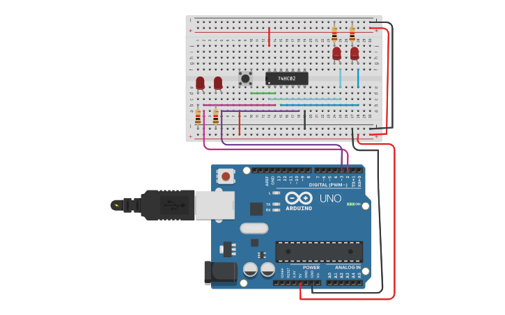 Circuit design SR Latch | Tinkercad