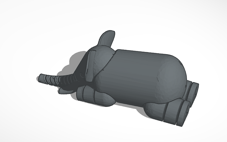 3D design Elephant 3d printable - Tinkercad