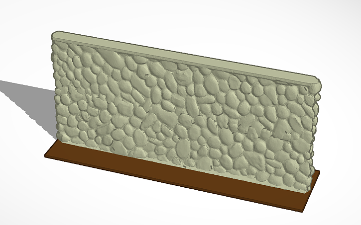 3D design Wall of Stone 5e Spell Effect 10x20 - Tinkercad