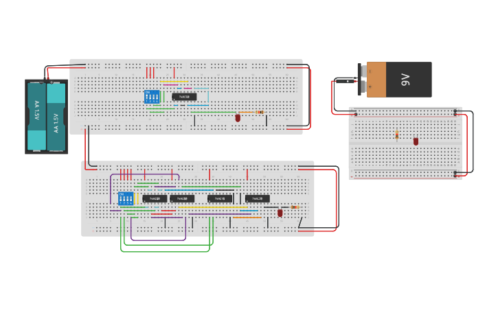 Circuit design k map minimisation | Tinkercad