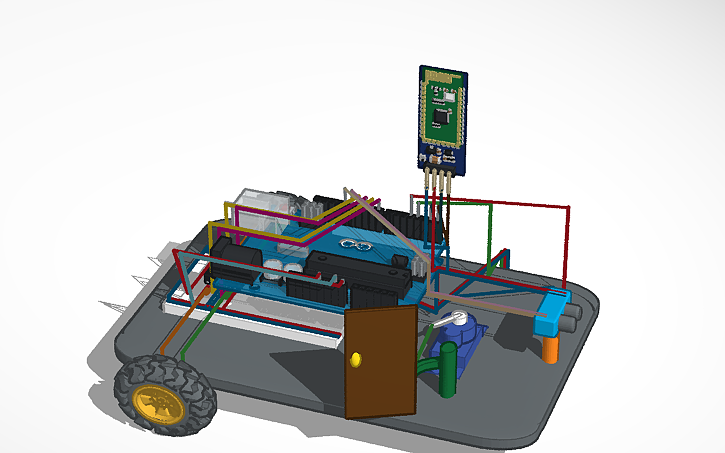3D design Carro Bluetooth - Tinkercad