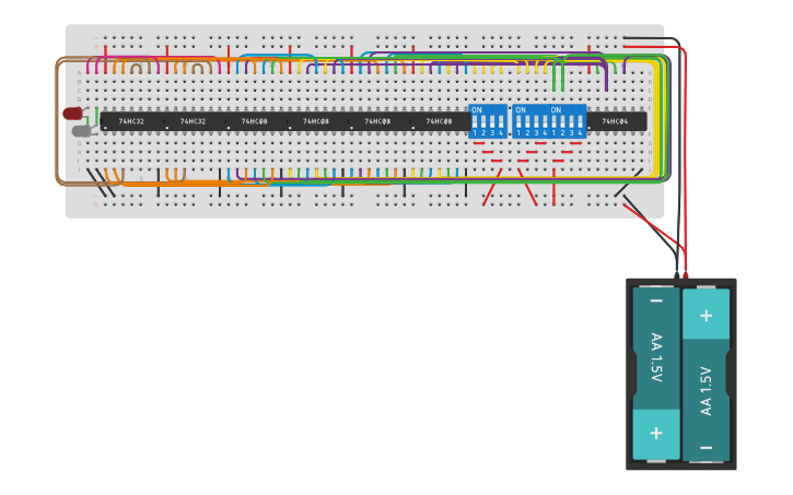 Circuit design 2 BIT 4 INPUT MULTIPLEXER - Tinkercad
