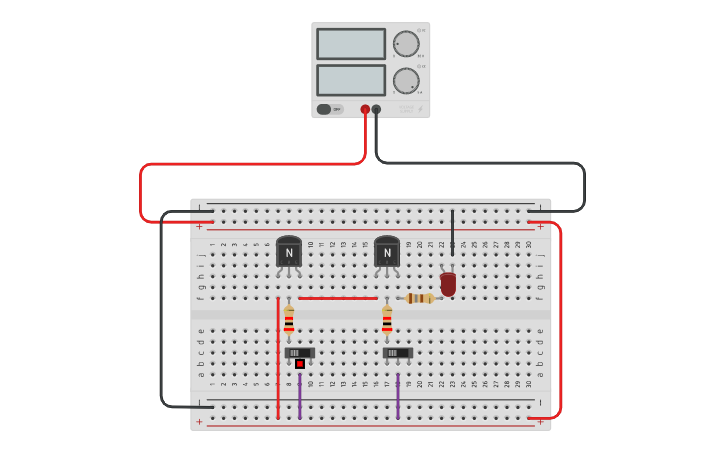 Circuit design AND_Example_Gate | Tinkercad