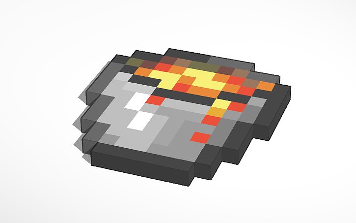 3D design Lava Bucket (MineCraft) - Tinkercad