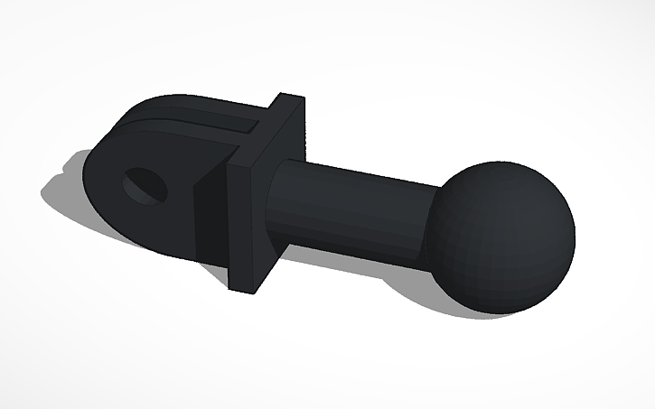 3D design 17mm Ball to GoPro Mount - Tinkercad