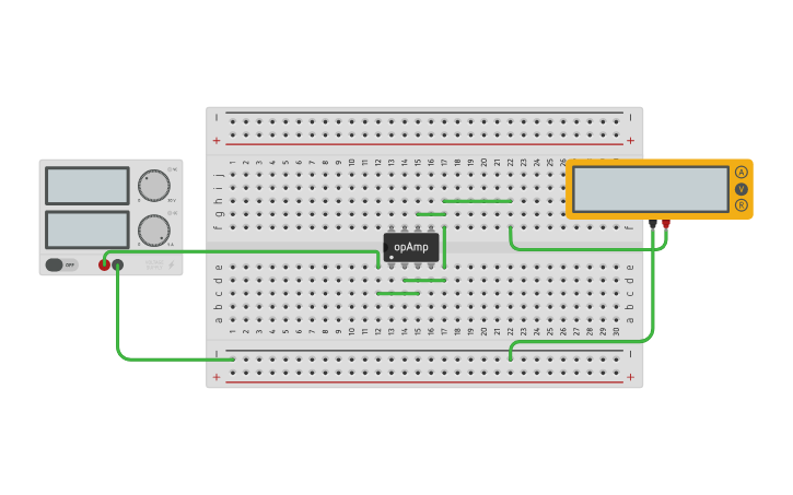 Circuit design Op Amp Buffer - Tinkercad