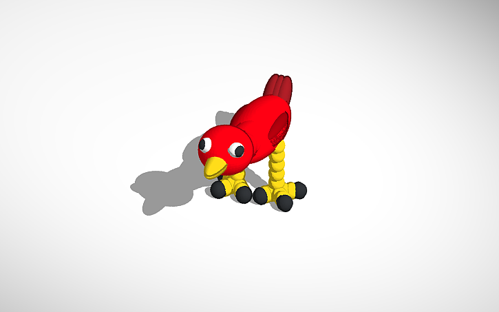 3D design Bird made out of Spheres - Tinkercad