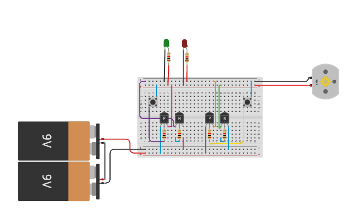 Circuit design H-BRIDGE | Tinkercad