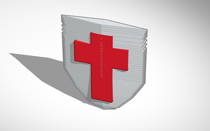 3D design holy shield - Tinkercad