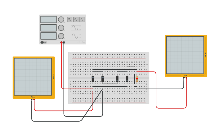 Circuit design Full Wave Rectifier- THARASANKAR S - Tinkercad