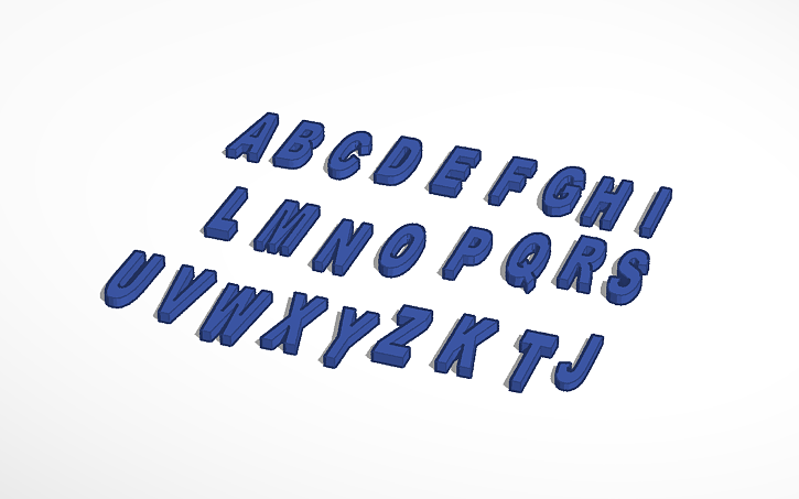 3D design 3d letters | Tinkercad