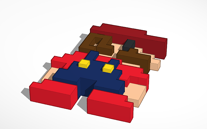 3D design Mario Bross - Tinkercad