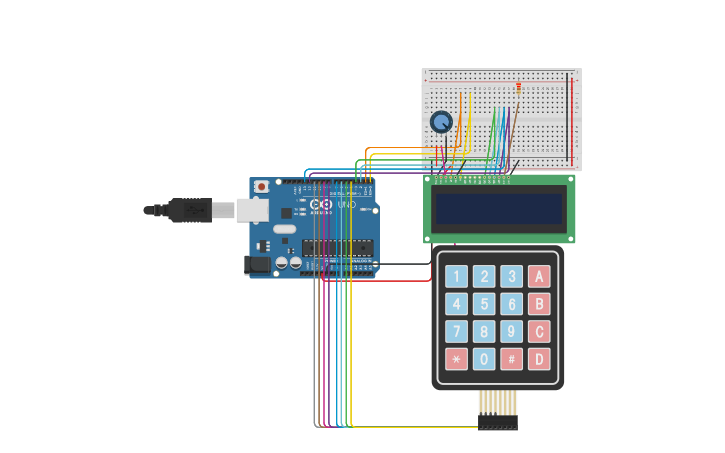 Circuit design Digicode - Tinkercad