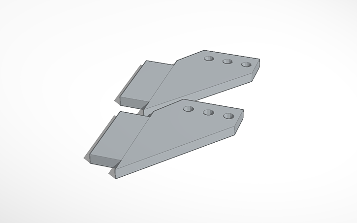 3D design RC plane control horns - Tinkercad
