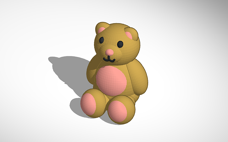 3D design Teddy Bear - Tinkercad