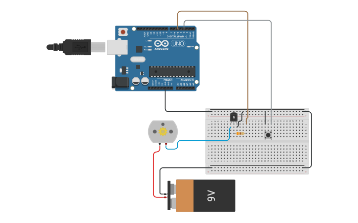 Circuit Design Dc Motor Push Button Tinkercad