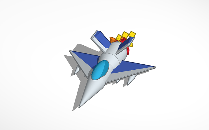 3D design Fighter Jet | Tinkercad