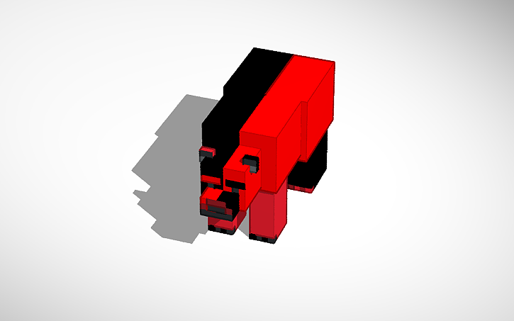 3D design Minecraft Evil Bear?? - Tinkercad