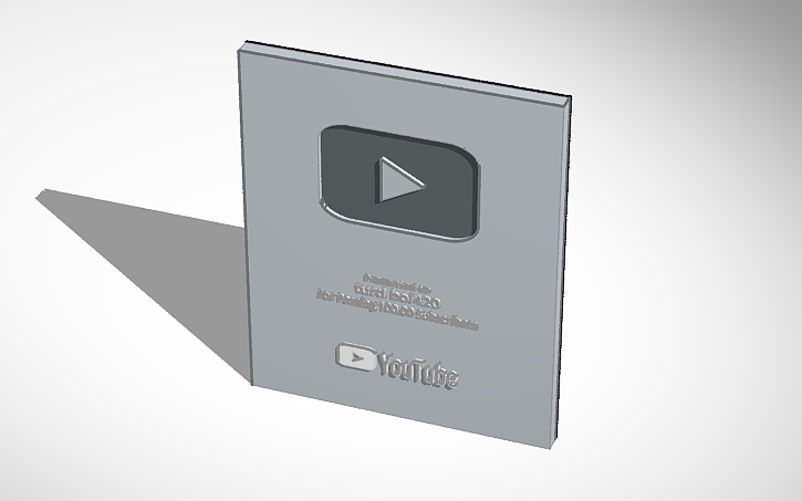 3D design Youtube Silver Creator Award - Tinkercad