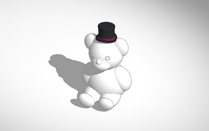 3D design Teddy Bear with Hat | Tinkercad