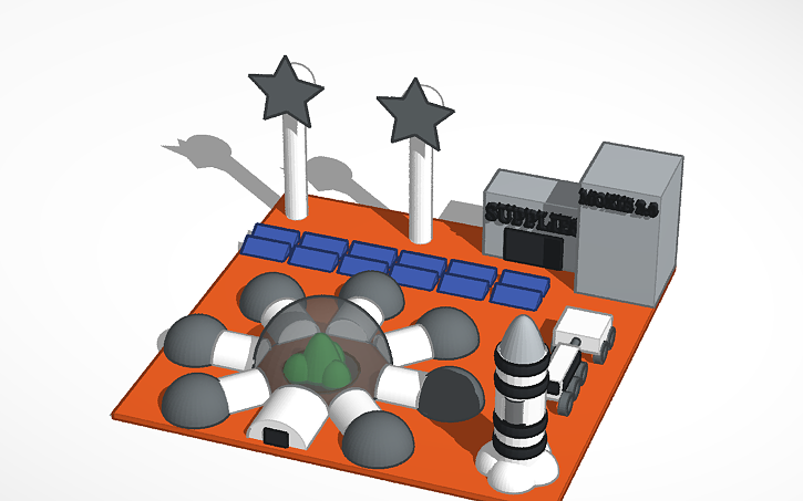 3D design Mars Colony Layout | Tinkercad