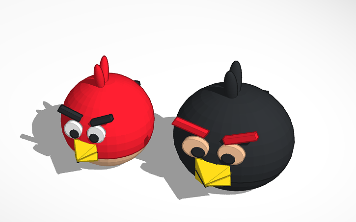 3D design angry bird - Tinkercad