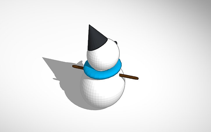3D design Snowman - Tinkercad