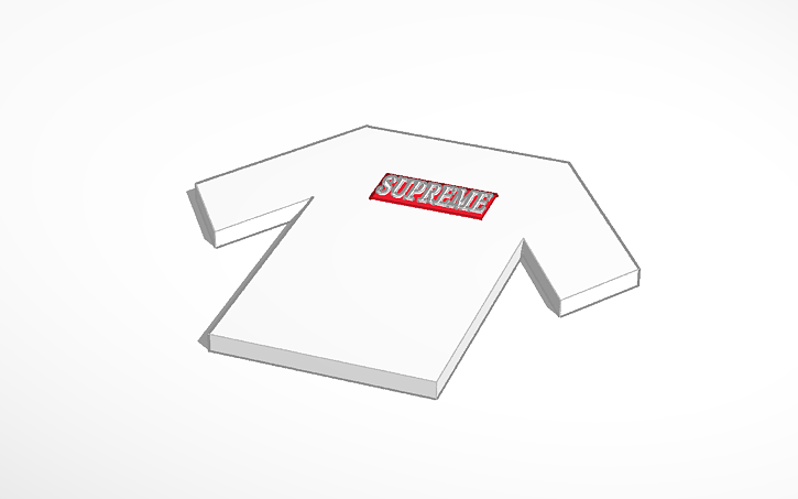 3D design Supreme Shirt - Tinkercad