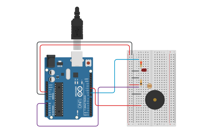 Circuit design Photocell | Tinkercad