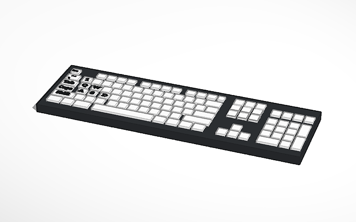 3D design Keyboard - Tinkercad