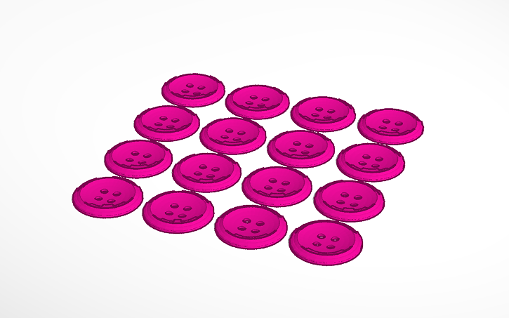 3D design buttons - Tinkercad