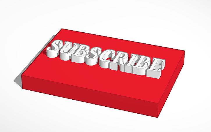 3D design SUB BUTTON - Tinkercad