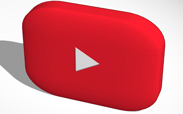 3D design Youtube Play Button - Tinkercad