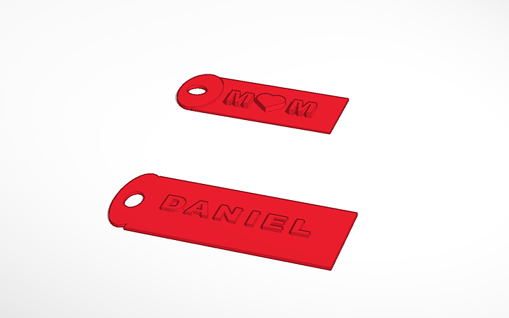 3D design Keychain - Tinkercad