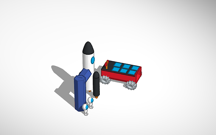 3D design rocket&rover - Tinkercad