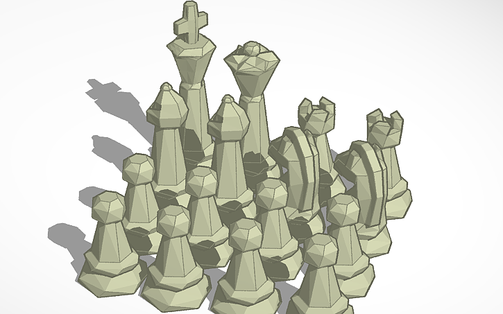 3D design Chess set - Tinkercad