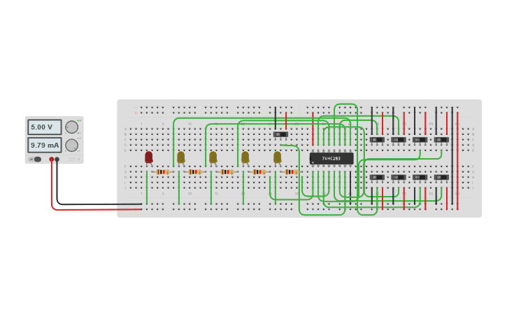 Circuit Design 4 Bit Binary Parallel Adder Tinkercad 6043