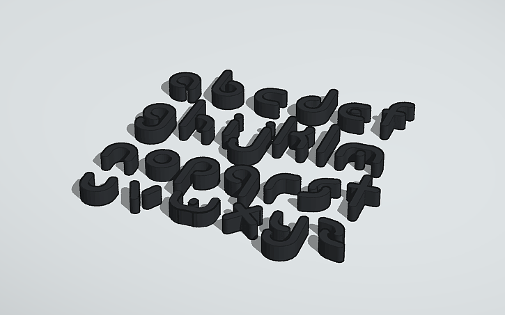 3D design Techniqu Font - Tinkercad