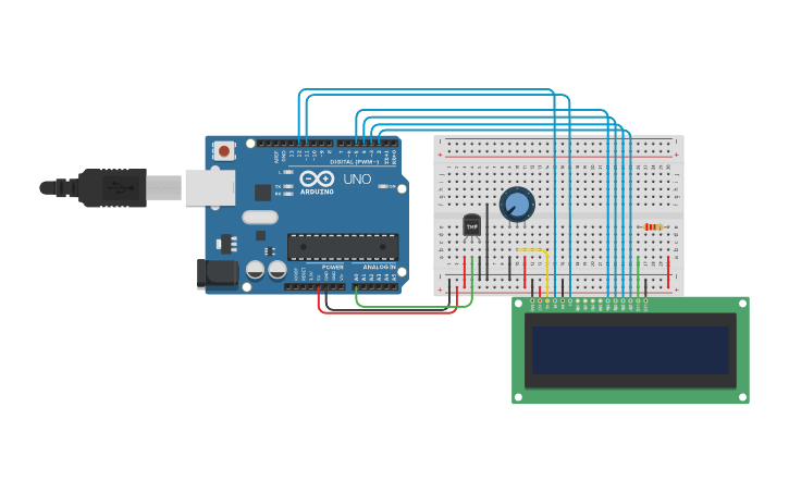 Circuit Design Sensor De Temperatura Tinkercad