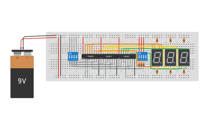 Circuit Design 7 Segment Display Without Arduino Tinkercad 