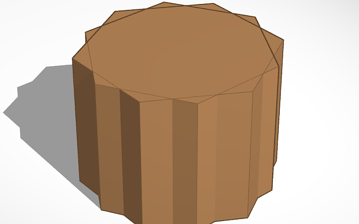 3D design ribbed handle - Tinkercad