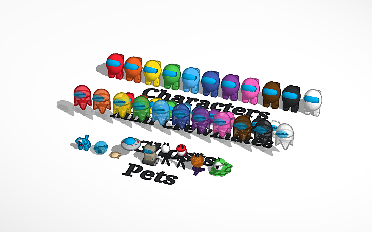 3D design Among Us Characters (OLD) | Tinkercad