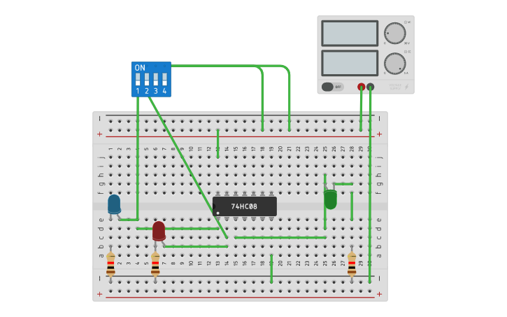 Circuit design And Gate Circuit | Tinkercad