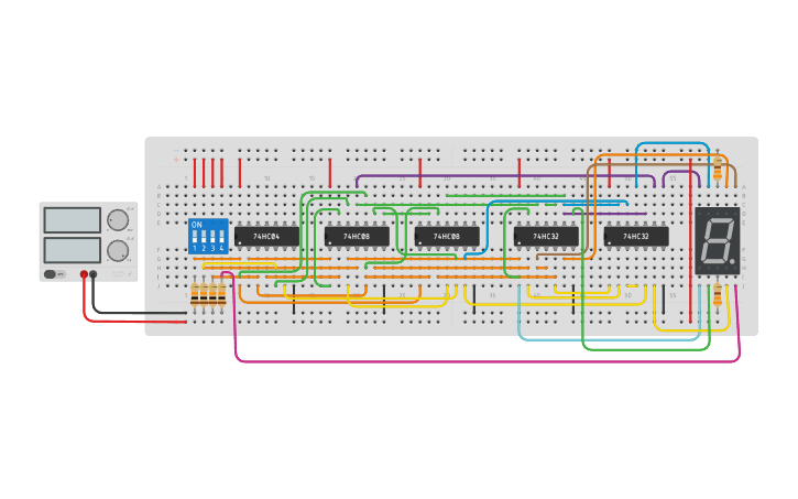 Circuit Design Project 02 Decoder Using A 7 Segment Display Tinkercad 5006